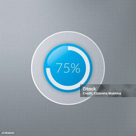 75 원형 차트 아이콘입니다 비율 벡터 인포 그래픽입니다 점선된 배경 절연 원형 다이어그램 기호입니다 블루 흰색과 회색 비즈니스 그림 0명에 대한 스톡 벡터 아트 및 기타