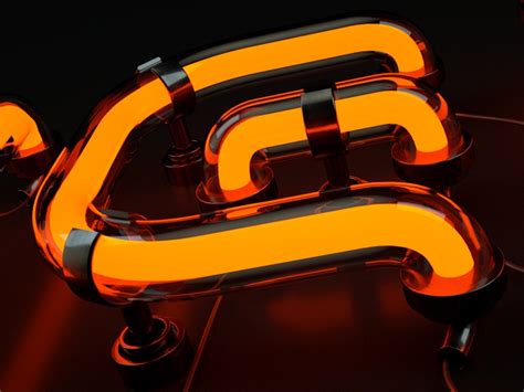 C4D灯管字 元笙 站酷ZCOOL
