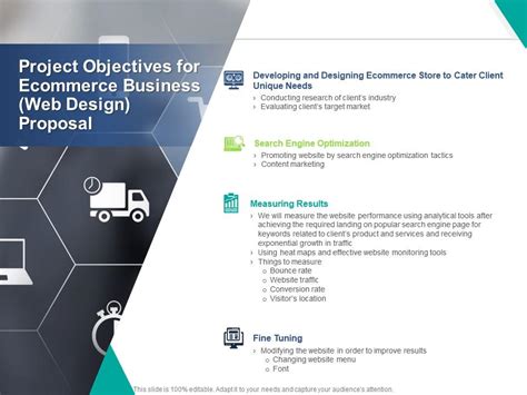Project Objectives For Ecommerce Business Web Design Proposal Ppt Powerpoint Presentation