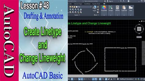 Create Linetype And Change Lineweight YouTube
