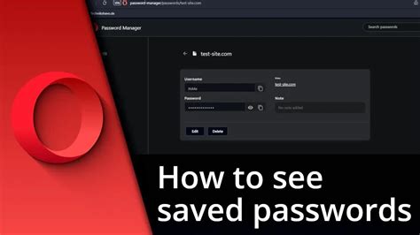 How To See Saved Passwords On Opera Password Manager Opera Tutorial