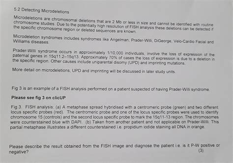 Solved Microdeletions Are Chromosomal Deletions That Are 2mb