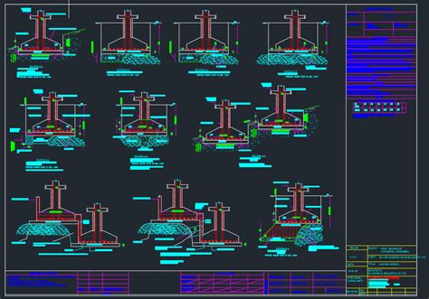 Combined Footing Rcc Structure Design Autocad File Cadbull