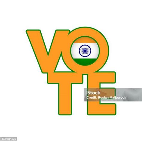 투표 기호 엽서 포스터 인도 국기가 있는 배너입니다 벡터 일러스트 레이 션입니다 개념에 대한 스톡 벡터 아트 및 기타 이미지 개념 결정 국기 Istock