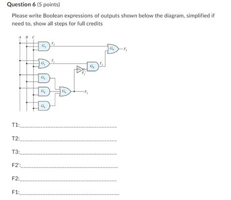solved question 6 5 ﻿points please write boolean