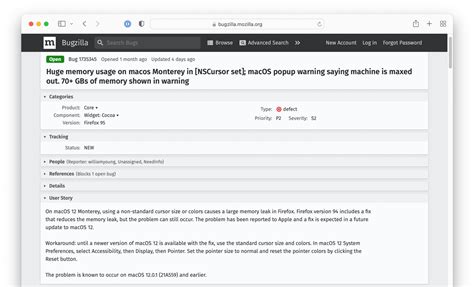 Macos 1201 Montereyではマウスポインタのサイズやカラーを変更するとfirefoxなど一部のアプリでメモリリークが発生するので注意を。