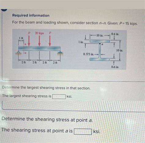 [solved] required information for the beam and loa solutioninn