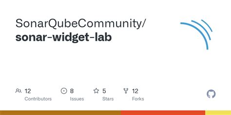 Github Sonarqubecommunitysonar Widget Lab