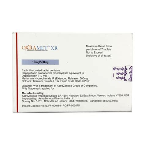Buy Oxramet Xr 10 500mg Tablet 7s Online At Upto 25 Off Netmeds