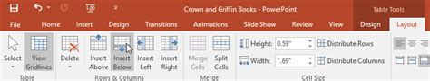 PowerPoint Tables