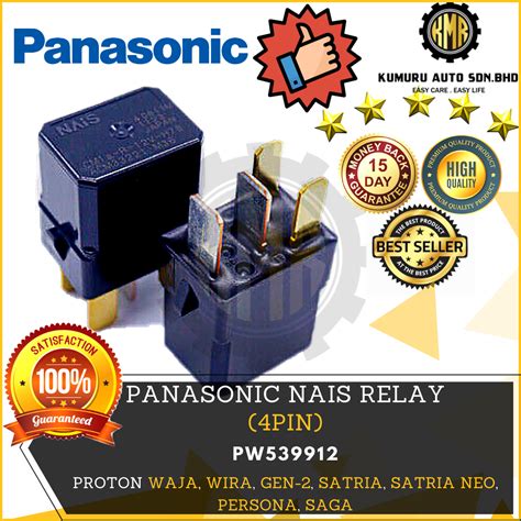 Japan Original Panasonic NAIS Power Aircon Lamp Relay PIN Wira Waja Gen Persona Satria Saga