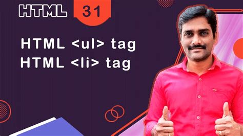 Html Ul Tag Unordered Lists Html Tutorial 31 🚀 Youtube