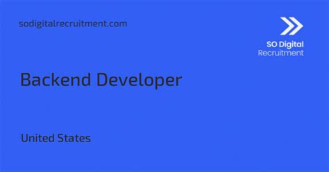 Max B On Linkedin Backend Developer So Digital Recruitment