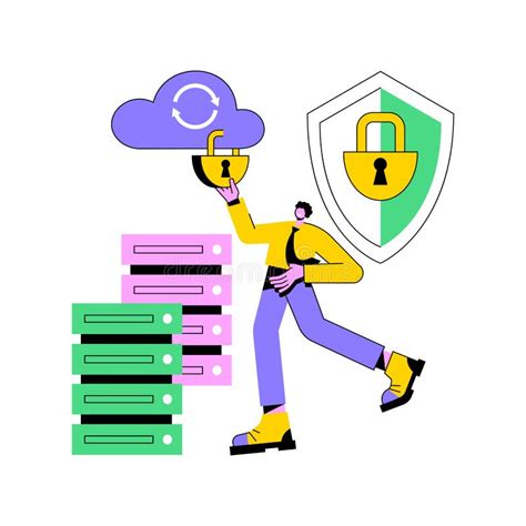 Data Protection Abstract Concept Vector Illustration Stock Vector