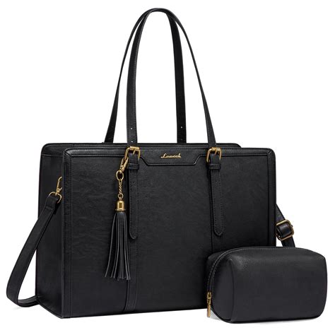 Lovevook Laptop Bag For Women Vintage Leather Laptop Tote 156 Inch