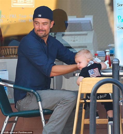 Josh Duhamel Takes Mini Me Son Axl For A Father Son Breakfast In La Daily Mail Online