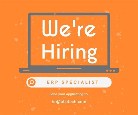 Erpspecialist Erpimplementation Hiringnow Bespoke Technology Services Inc