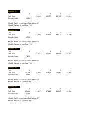 Calculating Present Value Of Cash Flows Time 0 Cash Flow Course Hero