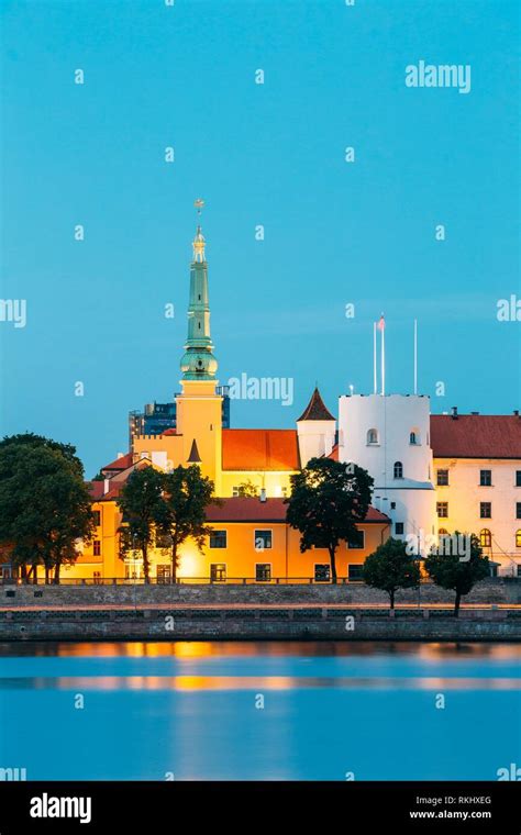 Latvia Riga Castle Famous Historical Cultural Medieval Landmark Of Late Classicism And