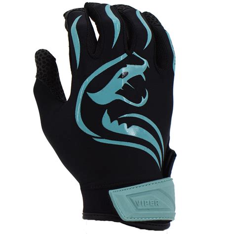 Viper Lite Premium Batting Gloves Leather Palm Black Teal