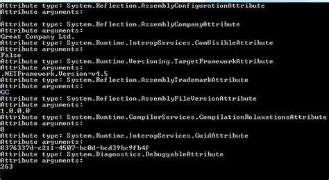reading assembly attributes at runtime using reflection in
