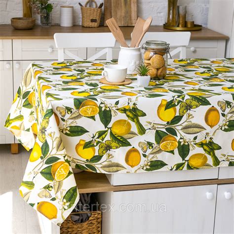 Скатертина з тефлоновим покриттям Лимон 2 2м х 1 8м продаж ціна у Хмельницькому Скатертини