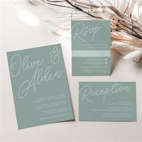 Eucalyptus Green Oversized Script Names Wedding Napkins Zazzle