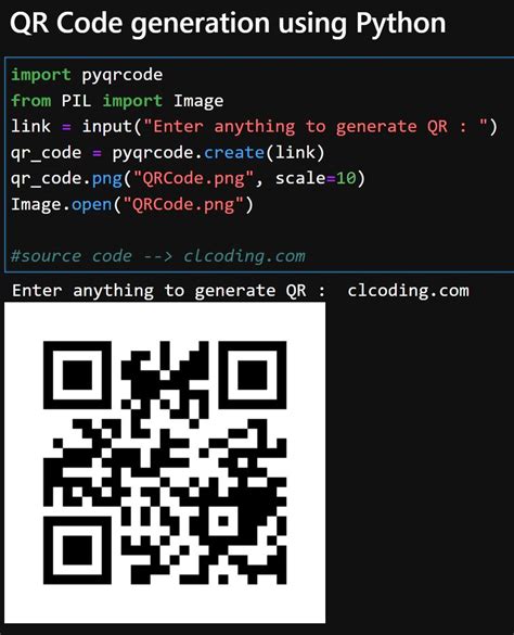 Python Coding On Instagram Qr Code Generation Using Python In 2025 Coding Coding Tutorials