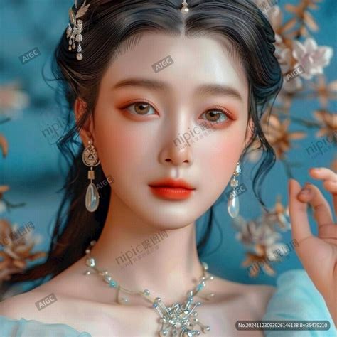 Ai创作图原创美女人物 鼠绘模特 写实人物插画 厚涂少女 厚涂头像 原创美人 真人转手绘 美妆少女美妆造型 Cg美女 立绘美女 照片转手绘 转手绘 鼠绘美女 写实唯美插画 写实唯美nipic