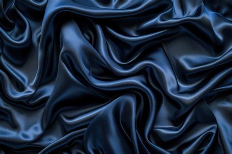 Abstract Blue Silk Texture Premium Ai Generated Image