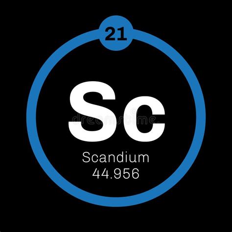 Scandium Chemical Element Stock Vector Illustration Of Physics 83098182