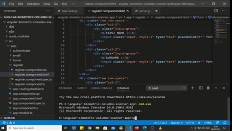 Angular Biometric Integration In Windows Using A Columbo Fingerprint Scanner Biometrics
