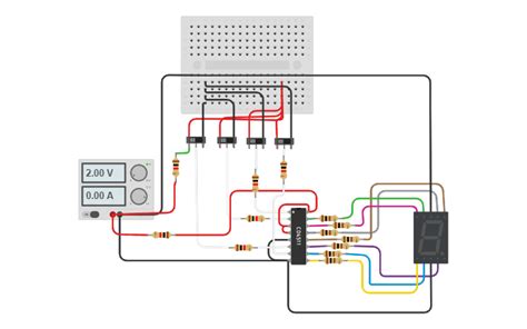 Circuit Design Bcd To Seven Segment Decoder Tinkercad