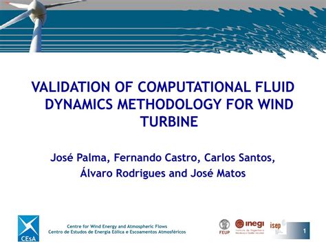 PPT VALIDATION OF COMPUTATIONAL FLUID DYNAMICS METHODOLOGY FOR WIND TURBINE PowerPoint