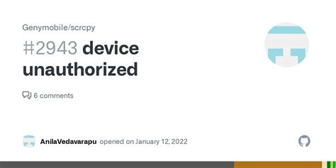 Device Unauthorized Issue Genymobile Scrcpy GitHub