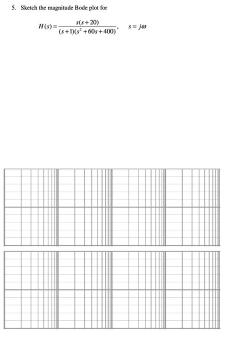 Solved 5 Sketch The Magnitude Bode Plot For