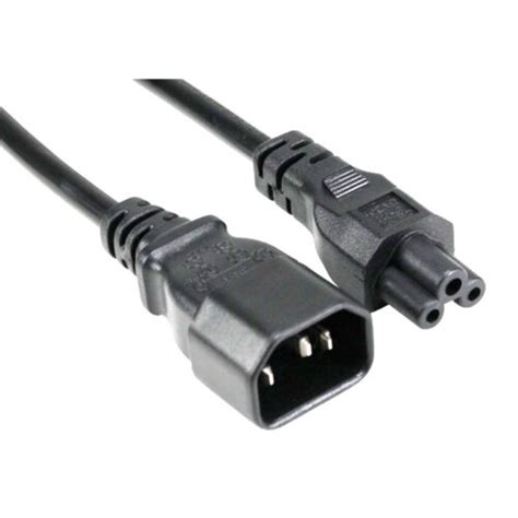 Cloverleaf To Iec Plug C14 Power Cable Extension 1m Ukcomputerparts