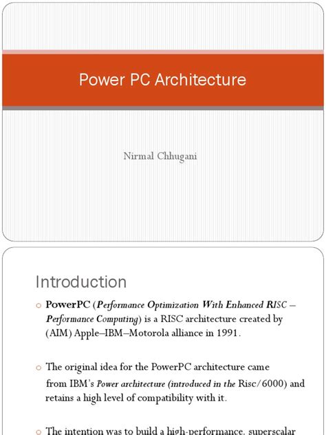 Power Pc Architecture Pdf Central Processing Unit 64 Bit Computing