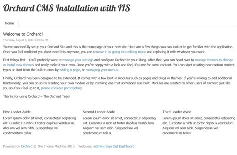 Installing Orchard Cms Using Iis And Sql Server Orchard Project