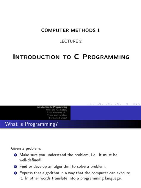 Computer Methods C Programming Pdf Integer Computer Science C