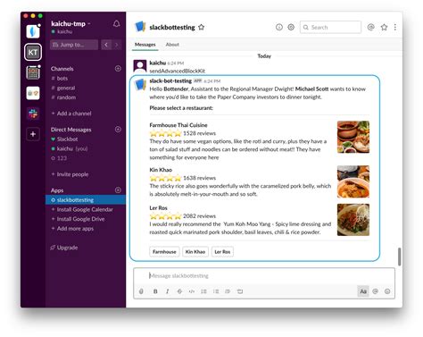 Slack Block Kit Bottender