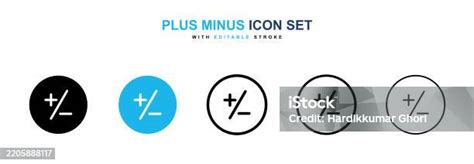 플러스마이너스 아이콘 그래픽은 검은색과 파란색으로 설정됩니다 개념에 대한 스톡 벡터 아트 및 기타 이미지 개념 개념과 주제 긍정적인 감정 표현 Istock