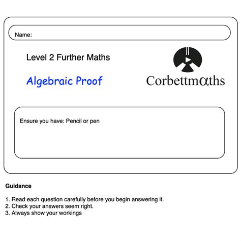 Fm Algebraic Proof Questions Corbettmaths