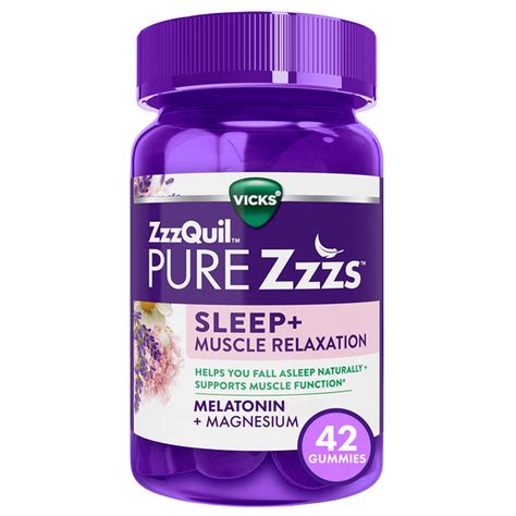 Vicks Zzzquil Pure Zzzs Muscle Relaxation Melatonin Sleep Aid Gummies