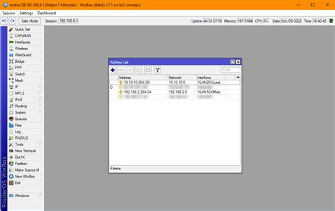 HP ProCurve 1810G 24 VLAN With MikroTik 750G R3 Matrix 7