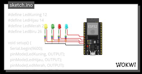 Latihan Procedure Tugas5 Wokwi ESP32 STM32 Arduino Simulator