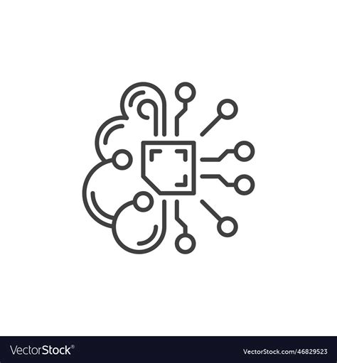 Ai Digital Brain Artificial Intelligence Concept Vector Image