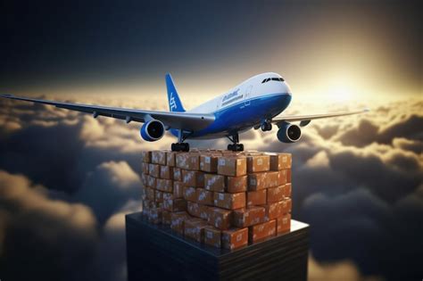 Global Logistic Airplane And Parcel Service Premium Ai Generated Image