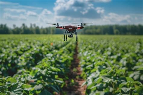 Premium Photo An Innovative Agricultural Area Where Drones And Ai Robots Analyze Crop Health