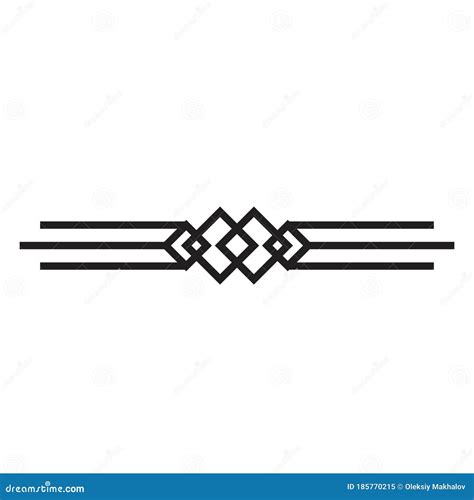 Line Border Pattern Asian Traditional Art Design Vector Thai